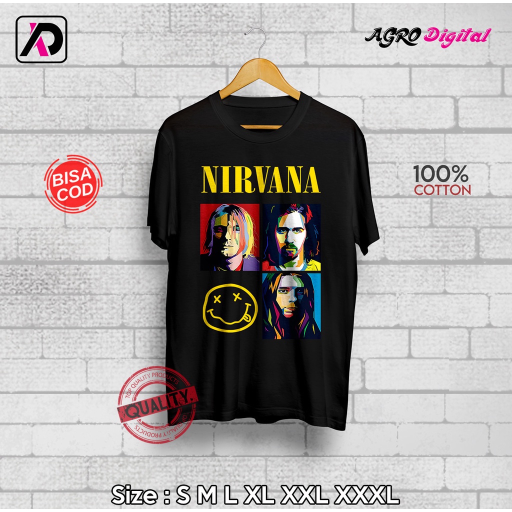 Nirvana Custom T-Shirt | Distro T-Shirts (Can Design As You Like ...