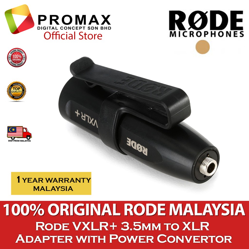Rode VXLR+ VXLR PLUS 3.5mm to XLR Adapter with Power Convertor socket ...