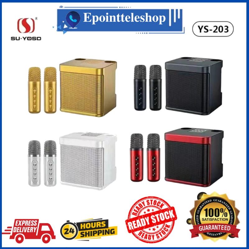 [Ready Stock] SU-YOSD YS-203 / YS-235 / YS-219 Wireless Karaoke Speaker With Two Wireless ...