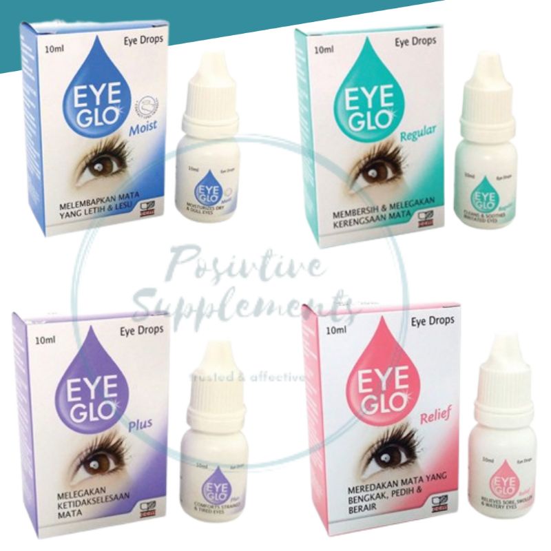 EYE GLO EYE DROP REGULAR MOIST PLUS RELIEF 10ML | Shopee Malaysia