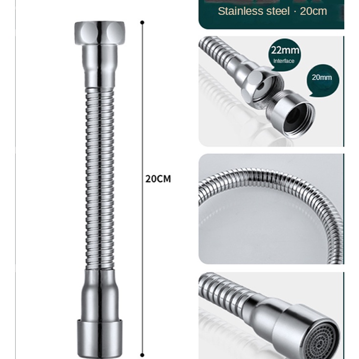 Faucet Extender Extension Hose Bathroom 360° Rotation Adjust Free ...