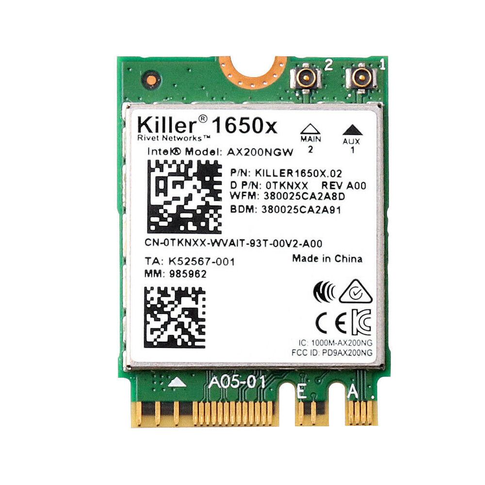 Killer Wi-Fi 6 AX1650x Dual Band AX200 M.2 2230 Bluetooth 5.1 WiFi Card ...