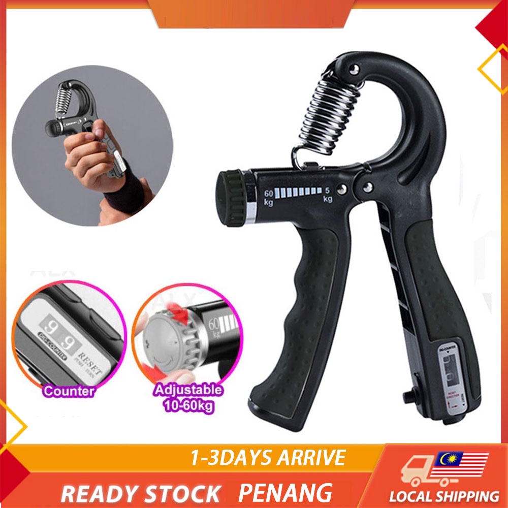 5-60Kg Hand Gripper Gym Fitness Adjustable Hand Grippers Finger Forearm ...
