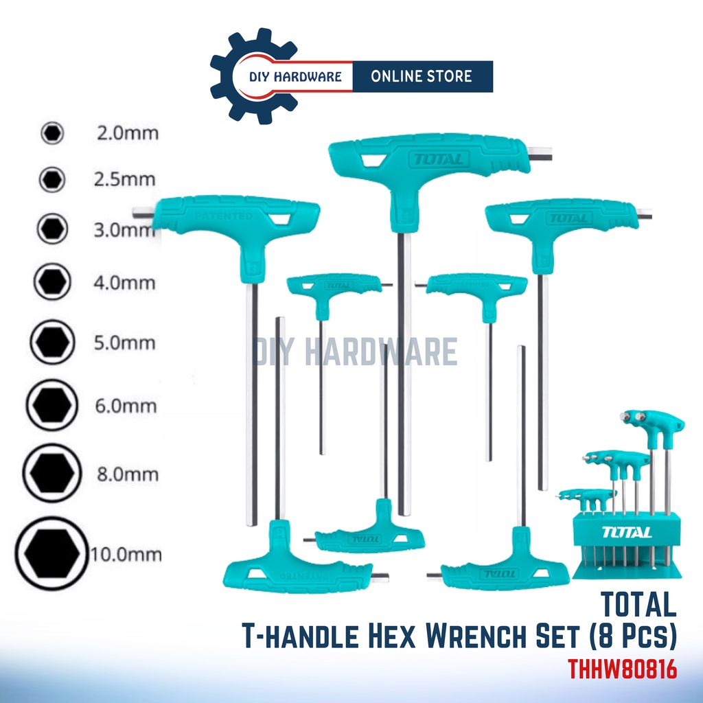 Total T-handle Hex Wrench Set (8 Pcs) THHW80816 | Shopee Malaysia