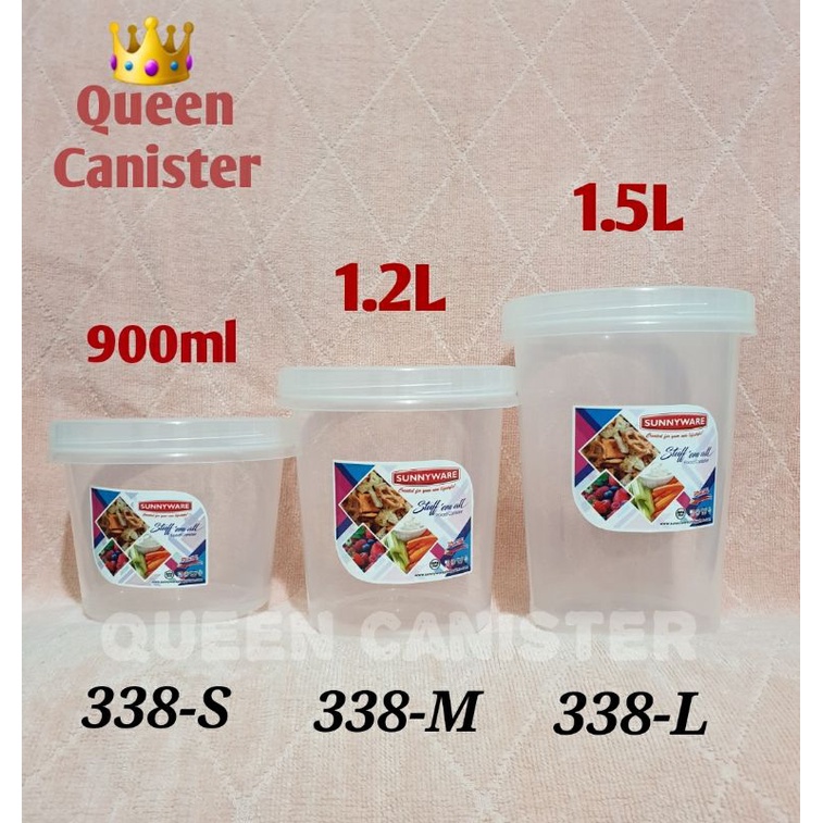 SUNNYWARE ROUND CONTAINER FOOD CANISTER (3PCS MINIMUM ORDER) | Shopee ...