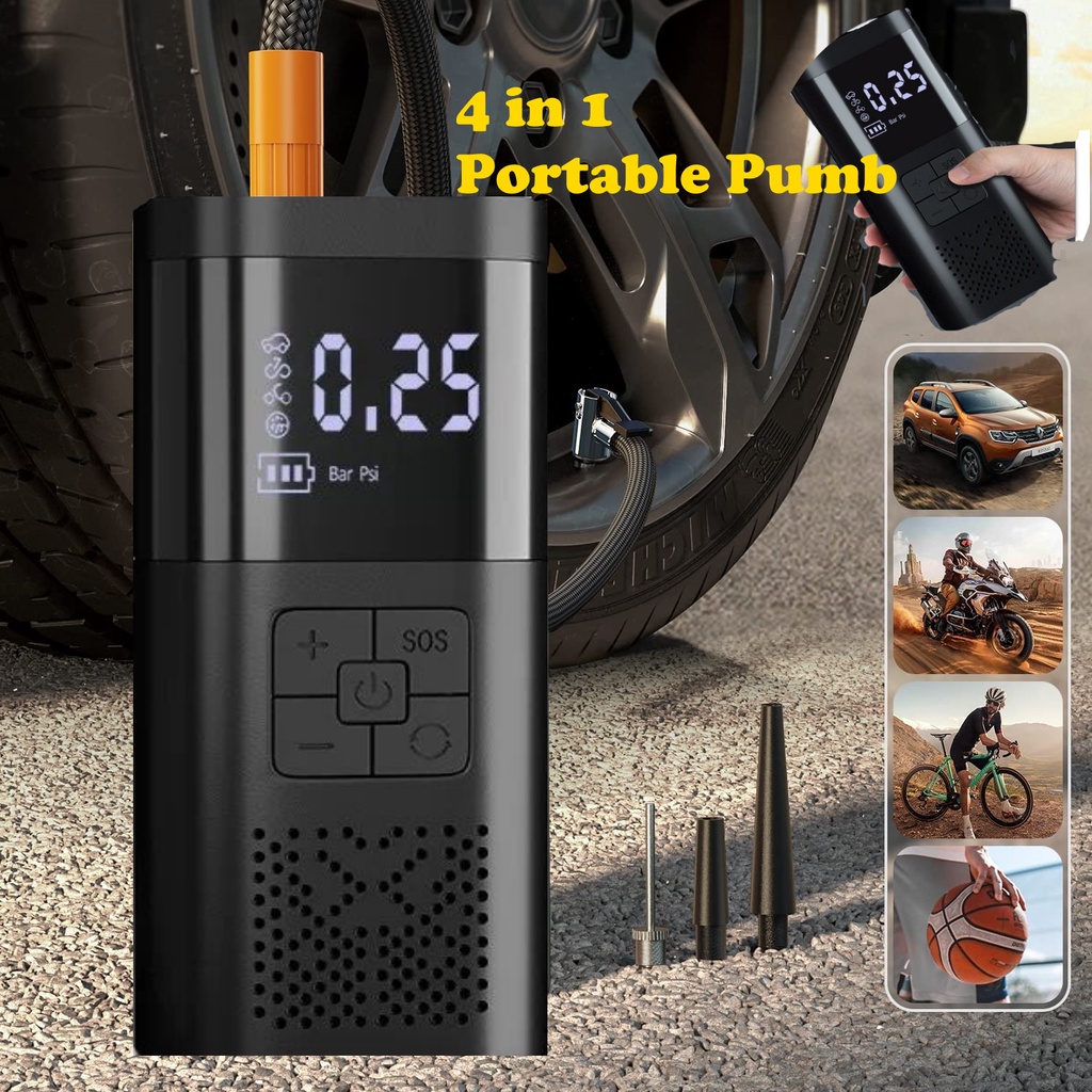Portable Car Inflatable Pump Tayar Kereta Car Tire Inflator with ...