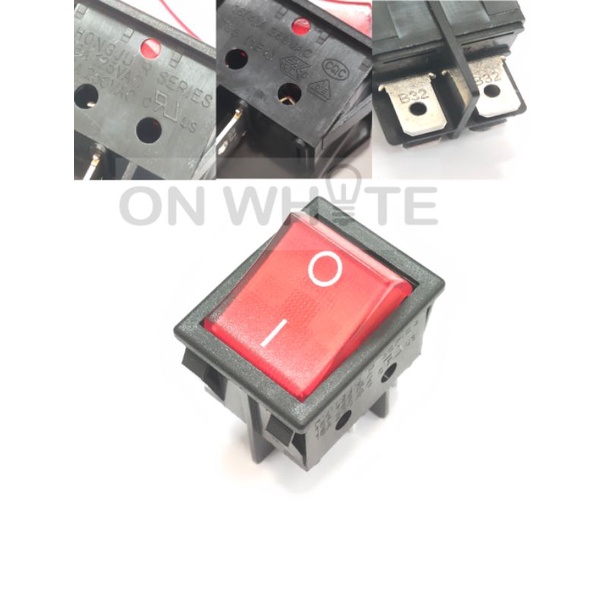 TAIWAN Rocker switch 4 pin type On/Off 16A Red colour High quality ...