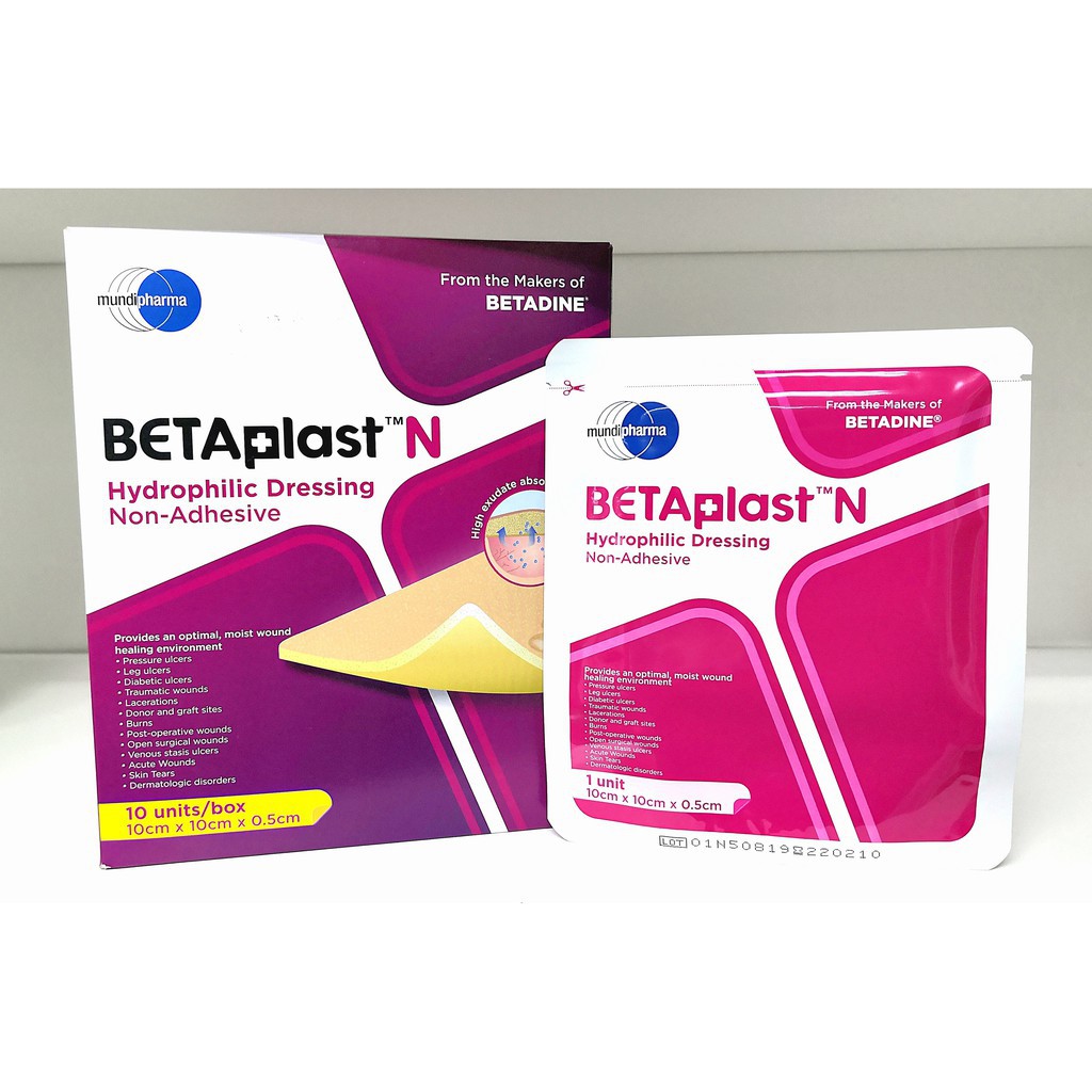 Betaplast N Hydrophilic Dressing Non-Adhesive 10cmX10cmX0.5cm 10's/Box ...