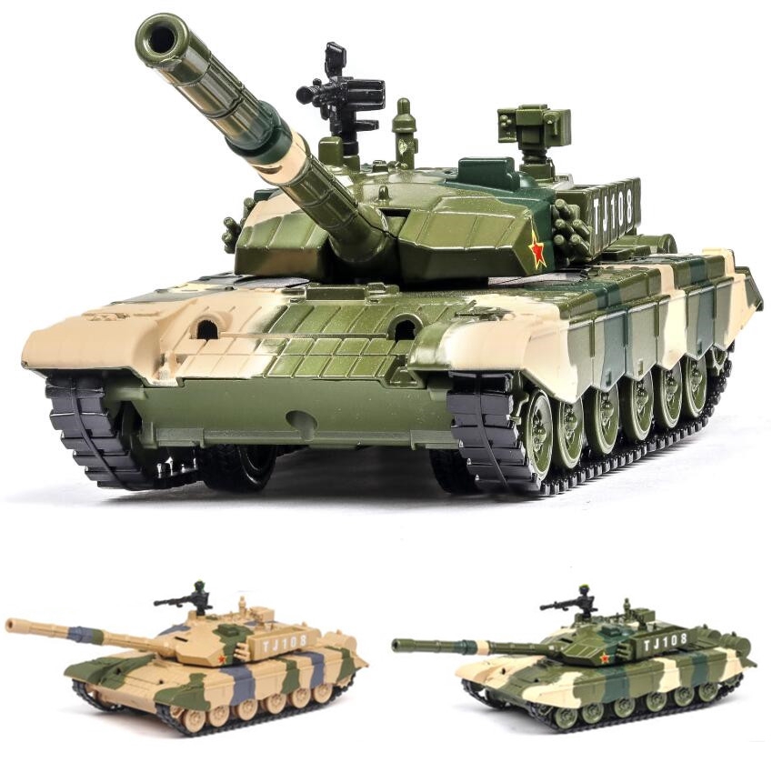 1:32 Tank Diecast Vehicles Tank Model Sound Light Pull Back Tank ...