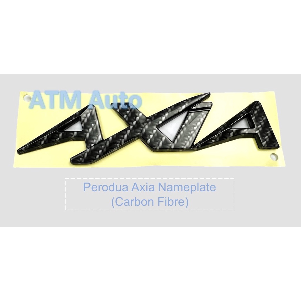 Perodua Axia Rear Bonnet Word Emblem Nameplate Logo Gloss Black Matte ...