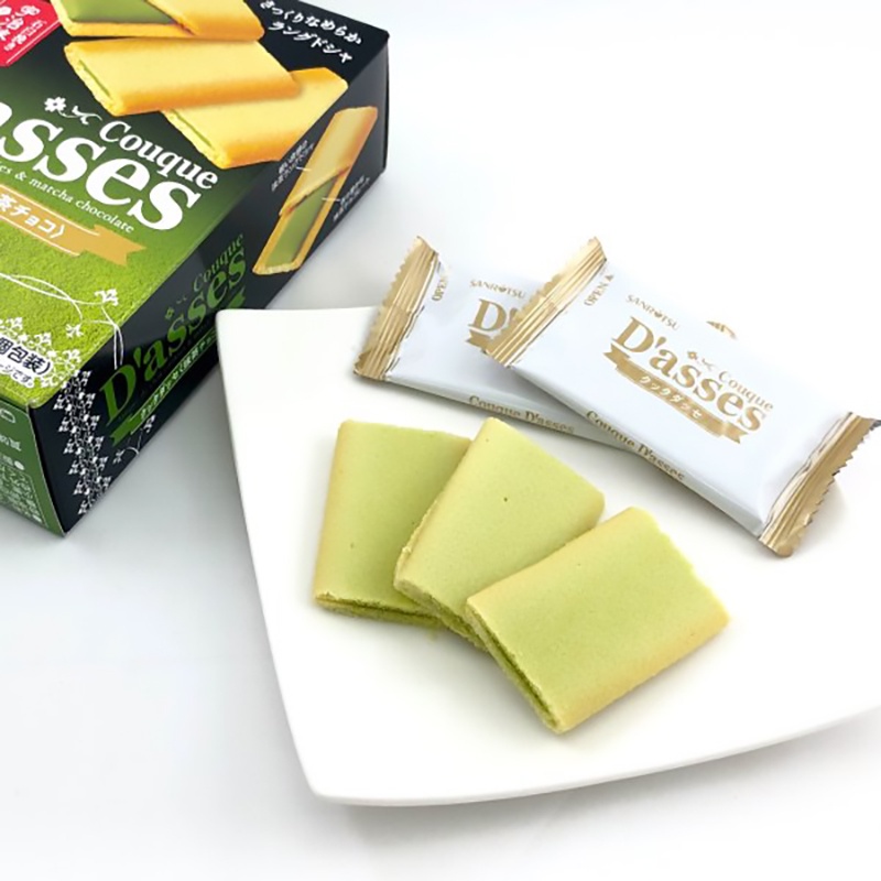 Sanritsu Couque Dasses Sandwich Biscuits Cookies Green Tea Matcha 90g ...