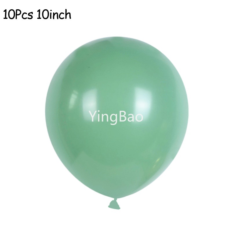 19pcs Bean Green Latex Balloons Garland Arch Kit Baby Shower Wedding Jungle Birthday Party ...