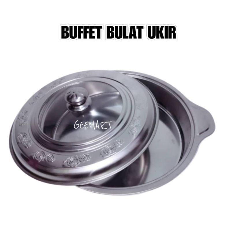 HARGA BORONG!! BUFFET BULAT UKIR & KACA PENUH / ROUND BUFFET SET FOOD ...