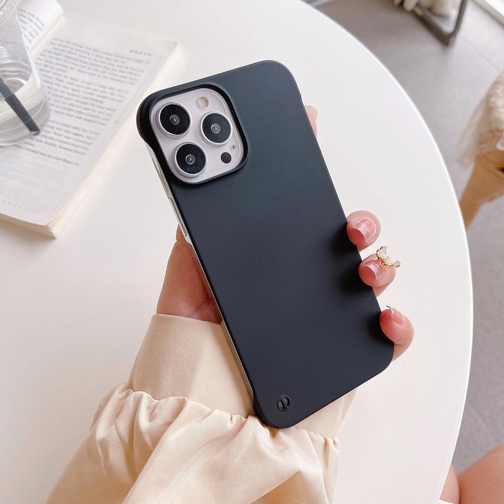 Ultra-Thin Rimless Matte Case for iPhone 13 Mini 13 14 15 Pro Max 14 15 ...