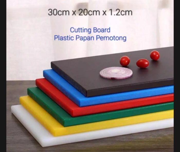 Cutting Board Plastic HDPE 30cm / 35cm Papan Pemotong Tebal Chopping ...