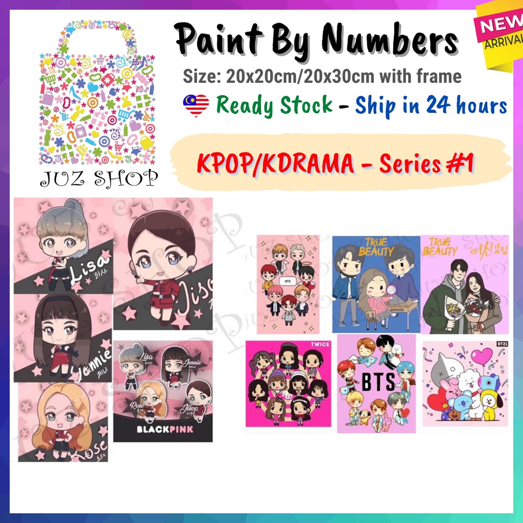 JuzShop Kpop Blackpink BTS Twice / Kdrama True Beauty - DIY Paint By ...