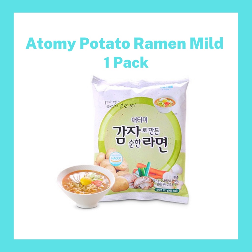 💥100% AUTHENTIC💥Atomy Potato Ramen Mild / Spicy (1 Pack) 艾多美 原味/香辣 马铃薯 ...