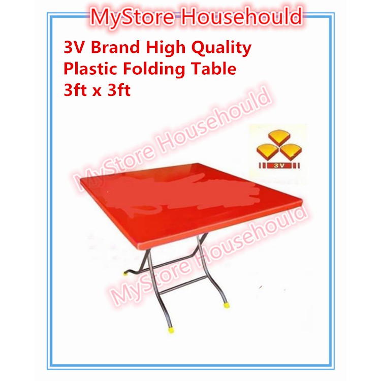 3V Brand High Quality Plastic Folding table 3ft x 3ft | Hawker Table ...