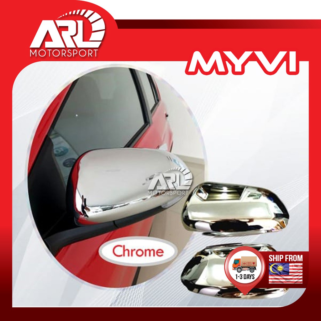 Perodua Myvi (2018 - 2024) M800 3rd Gen Side Mirror Protector Cover Chrome Car Auto Acccessories ...