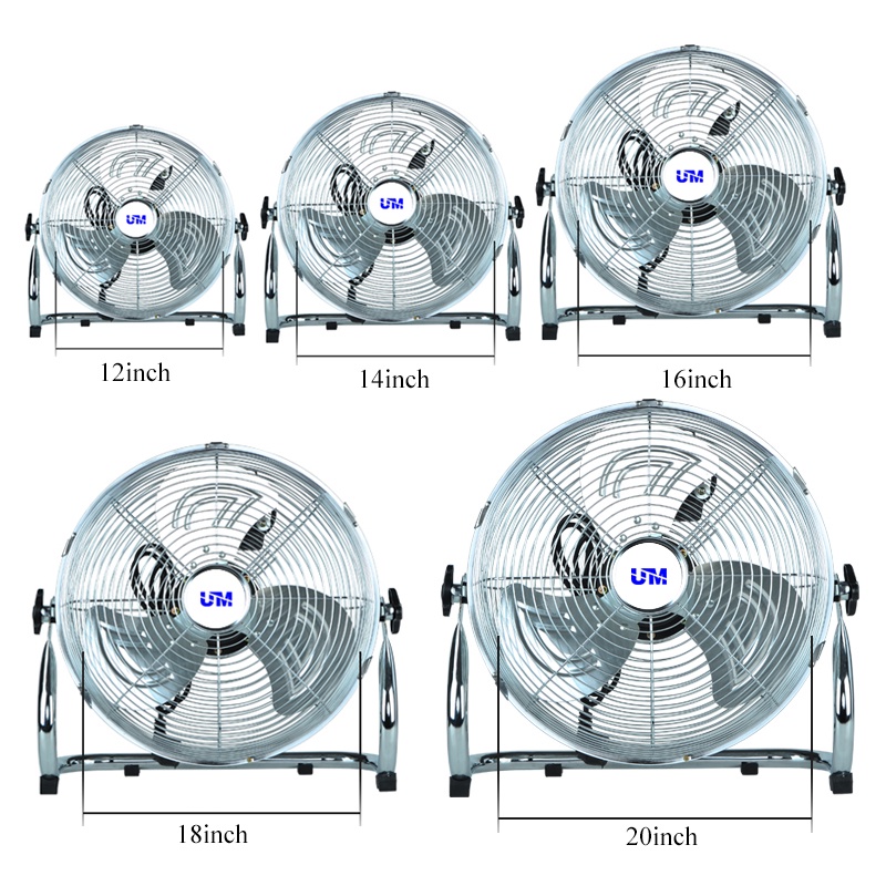 UM 12 ''14''16''18''20 inch Industrial Floor Fan Kipas Lantai | Shopee ...