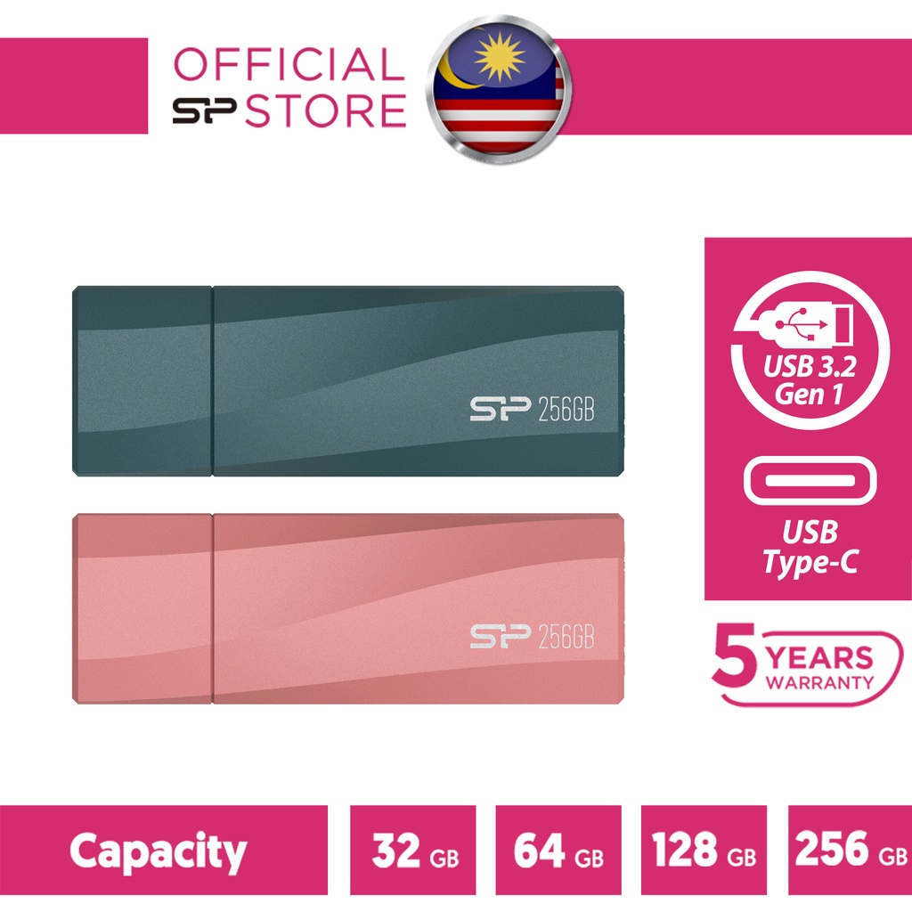 Silicon Power Type-C USB 3.2 32GB/64GB /128GB/256GB Gen1 OTG Flash ...