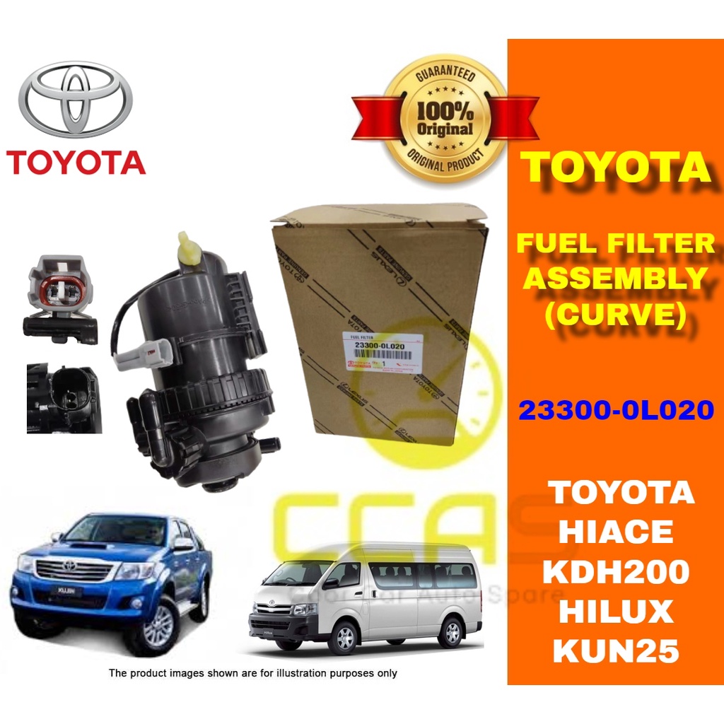 Original Toyota Fuel Filter with Housing Assy Curve - TOYOTA HIACE ...