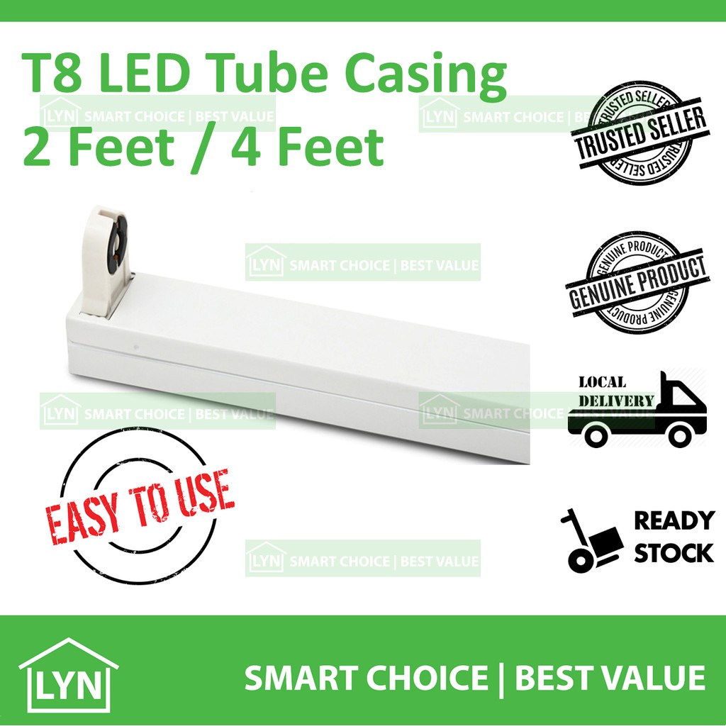 T8 LED Tube Single Casing 2 Feet / 4 Feet | Shopee Malaysia
