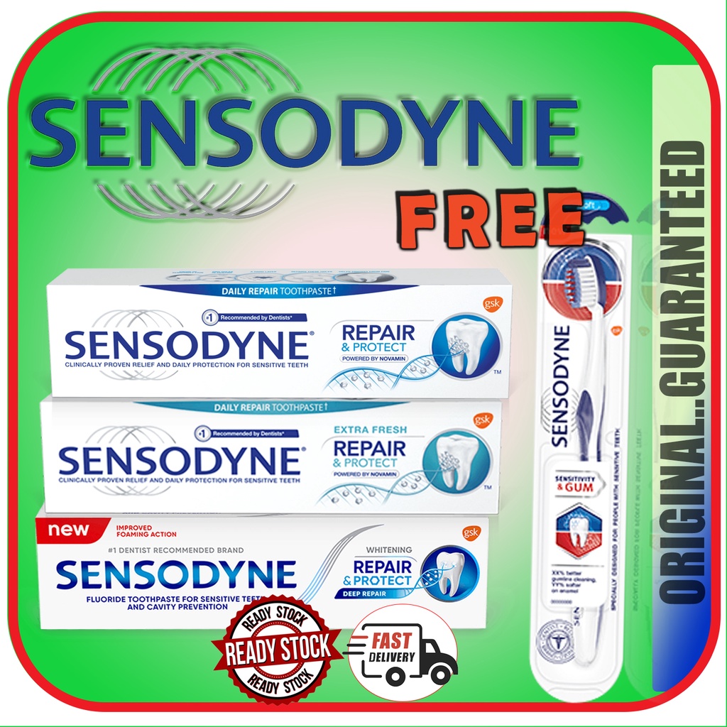 Sensodyne toothpaste Repair and Protect with Free Sensodyne toothbrush ...