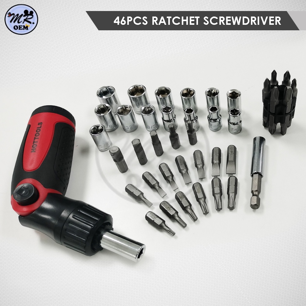 MR OEM 18/23/46pcs Ratchet Multi-Bit Magnetic Screwdriver Set Hand ...