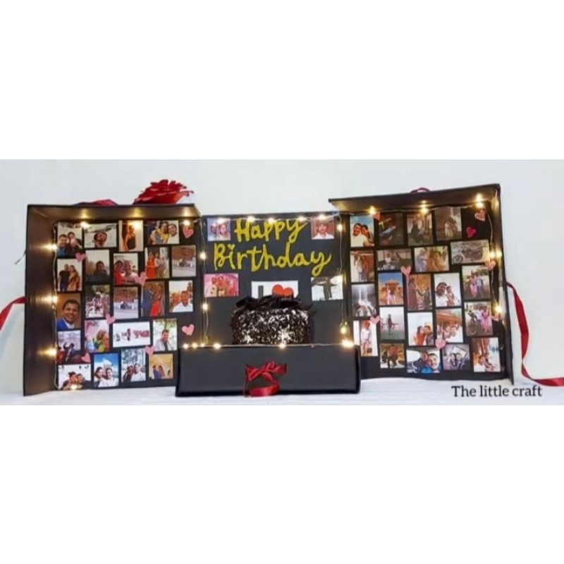 surprise gift box 🎁 customized photos and messages 💙 surprise cake box ...