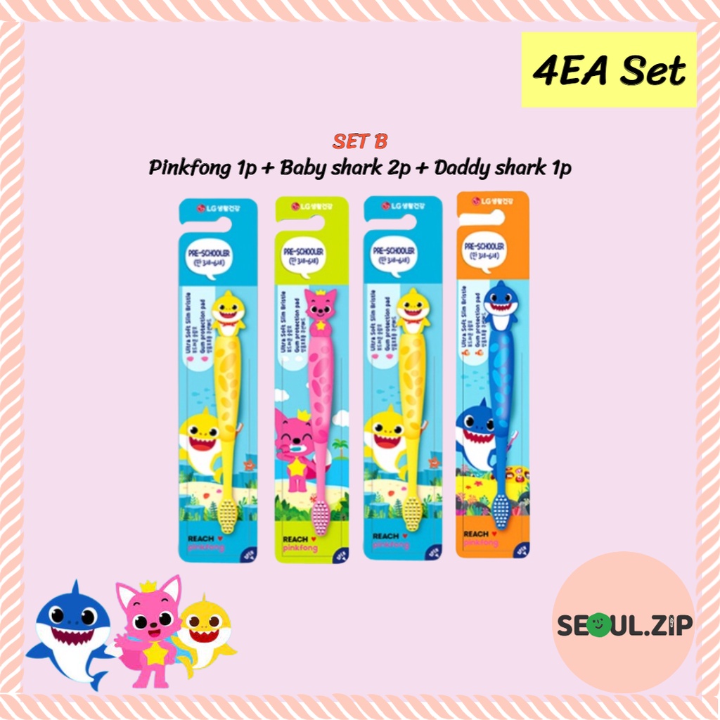 Pinkfong Baby shark Toothbrush, Pinkfong kids toothbrush | Shopee Malaysia