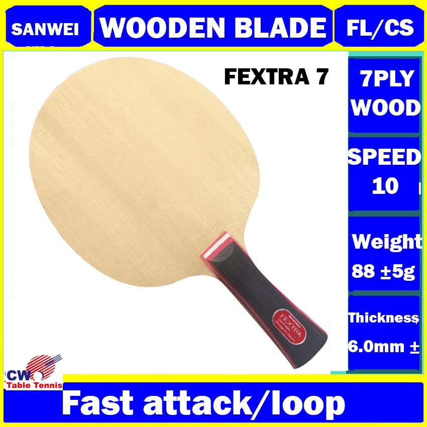 Sanwei FEXTRA 7 (Nordic VII) Table Tennis Blade (7 Ply Wood, Japan Tech, STIGA Clipper CL ...