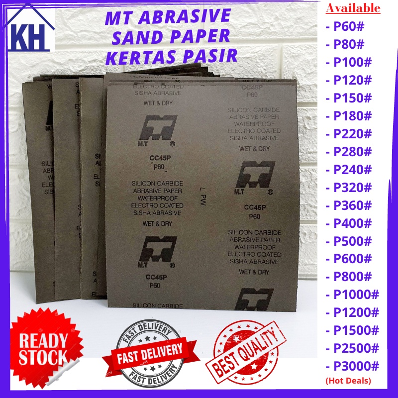 MT Abrasive Sand Paper WaterProof Wet Dry MT Kertas Pasir Kalis Air ...