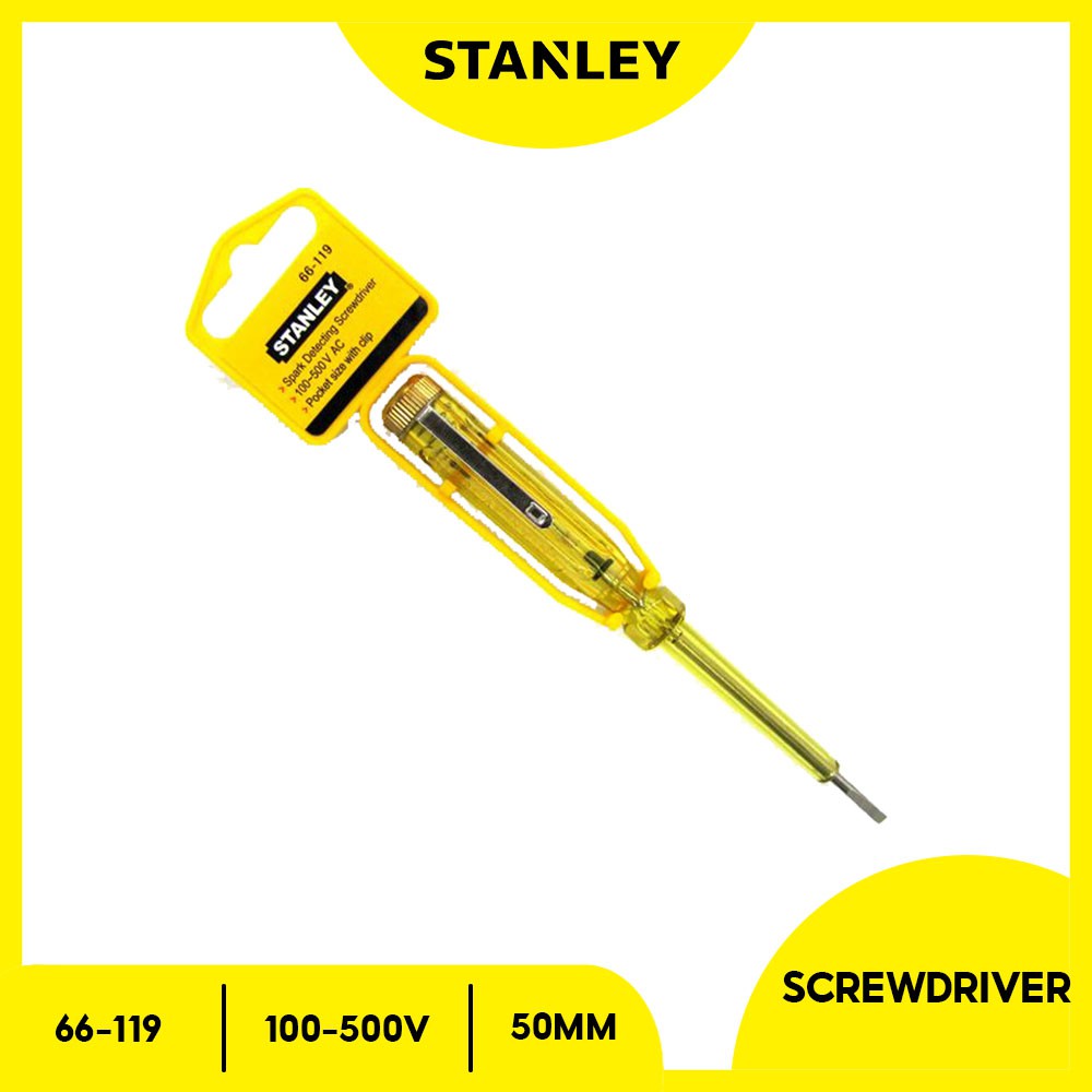STANLEY 66-119 100-500V 50mm Original Spark Detecting Screwdriver Test ...