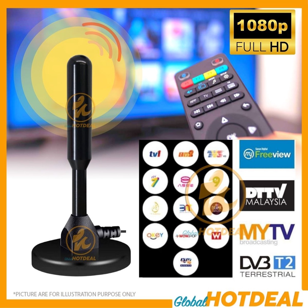 Stick Antenna Indoor Digital TV Antenna UHF HDTV DTTV MYFREEVIEW Antena ...