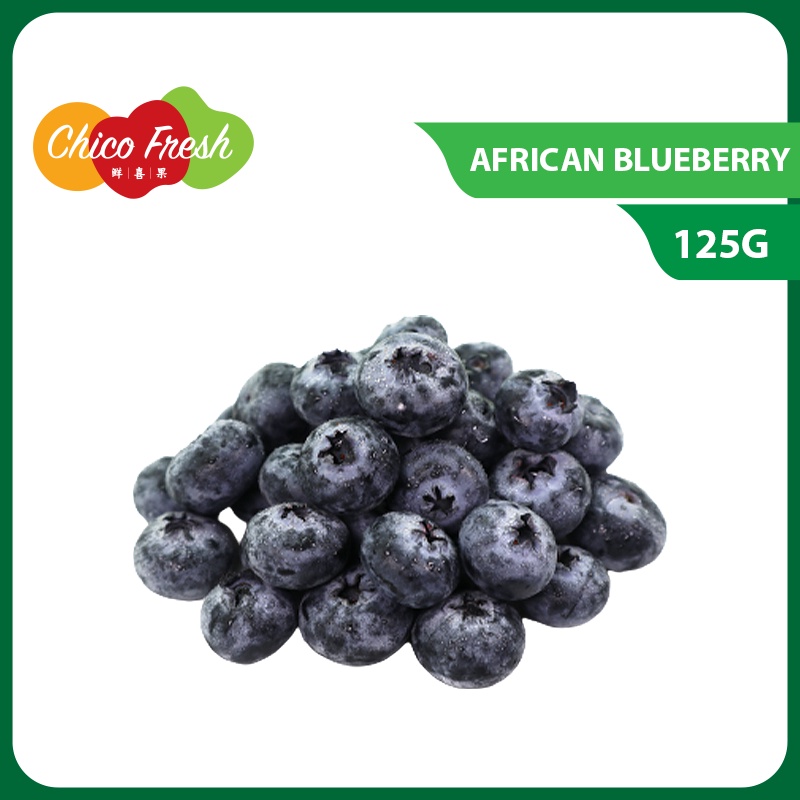 Chico Fresh African Blueberry (1BOX 125G) Fresh Fruits Buah Fruit 南非蓝莓 ...