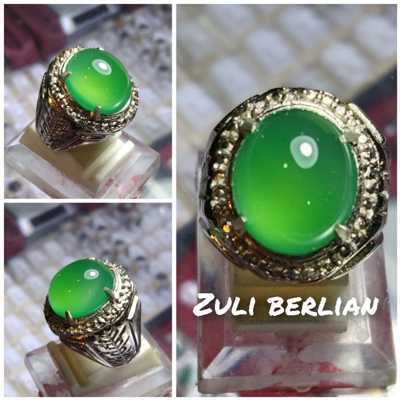 HIJAU Natural Sulaiman green stone studs | Shopee Malaysia