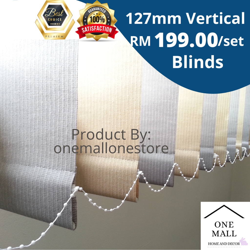 Vertical Blinds 100% SUNBLOCK Tirai Menegak 100% Sunblock Suitable for ...