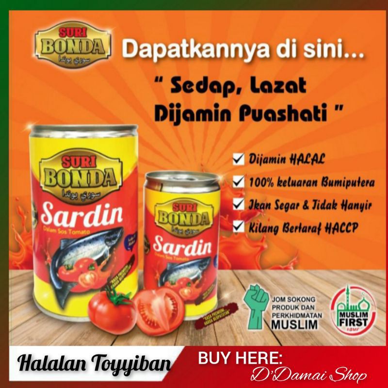 SARDIN SURI BONDA SARDIN VIRAL PRODUK HALAL MUSLIM | Shopee Malaysia