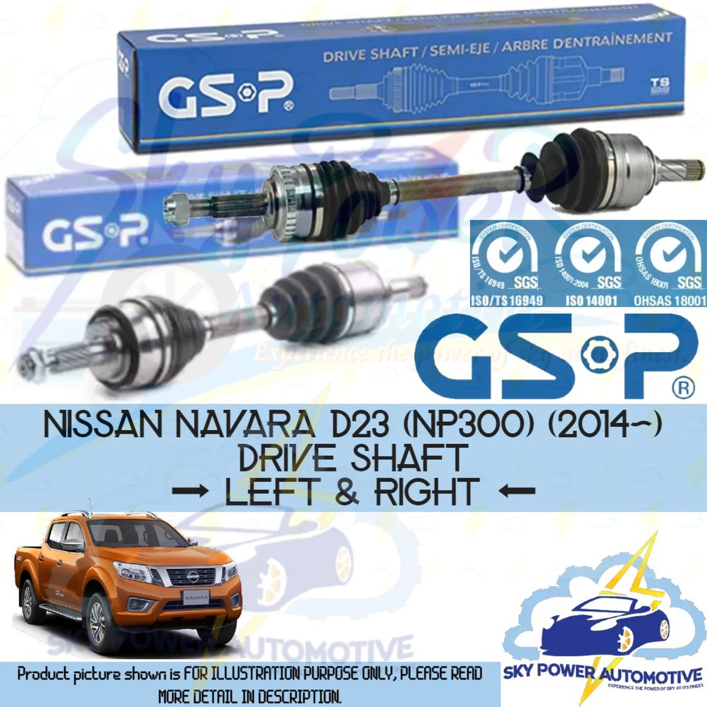 NISSAN NAVARA D23 NP300 (2014~) AUTO GSP DRIVE SHAFT (LEFT & RIGHT ...