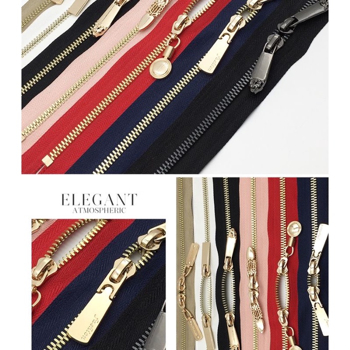 DIY Bag Zipper Size #5 METAL 铁牙Bronze Teeth Zipper by Yard *Zip Potong ...