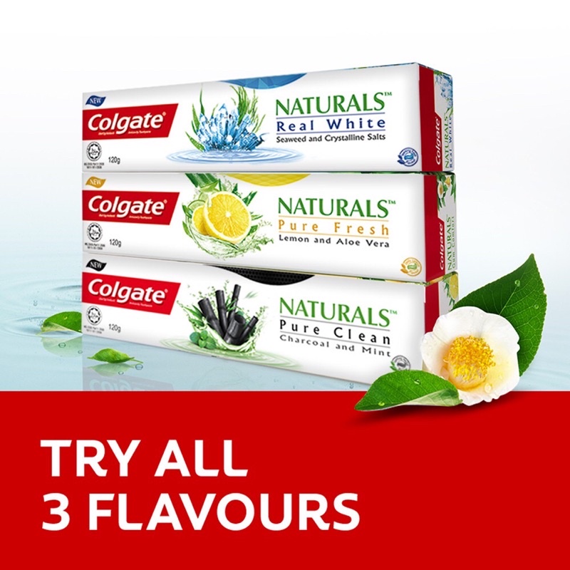 Colgate Naturals Pure Fresh Toothpaste 120g (Charcoal & Mint/White ...