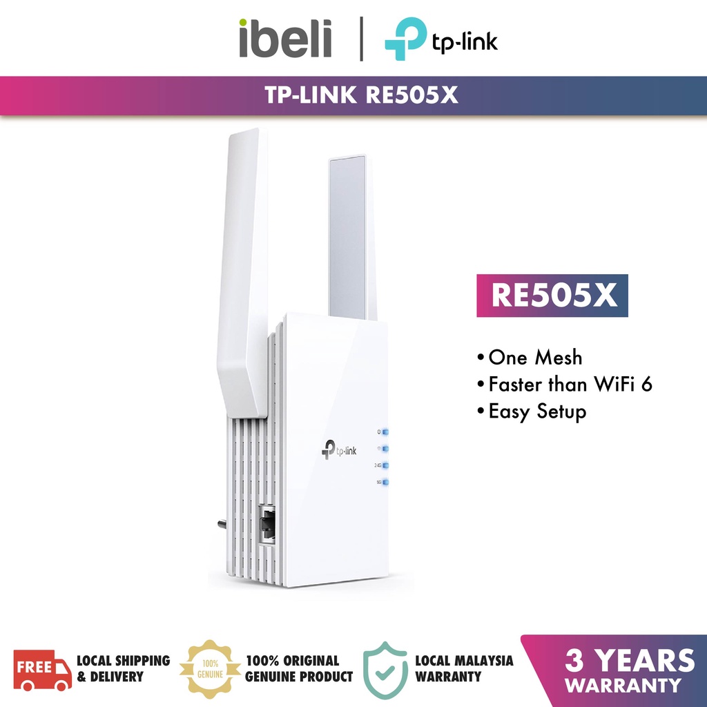 TP-Link Wi-Fi Range Extender RE505X/AX1500 | Shopee Malaysia