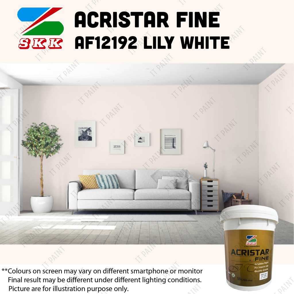 [18 Liter] SKK Acristar Fine Emulsion Paint for Interior Wall and ...