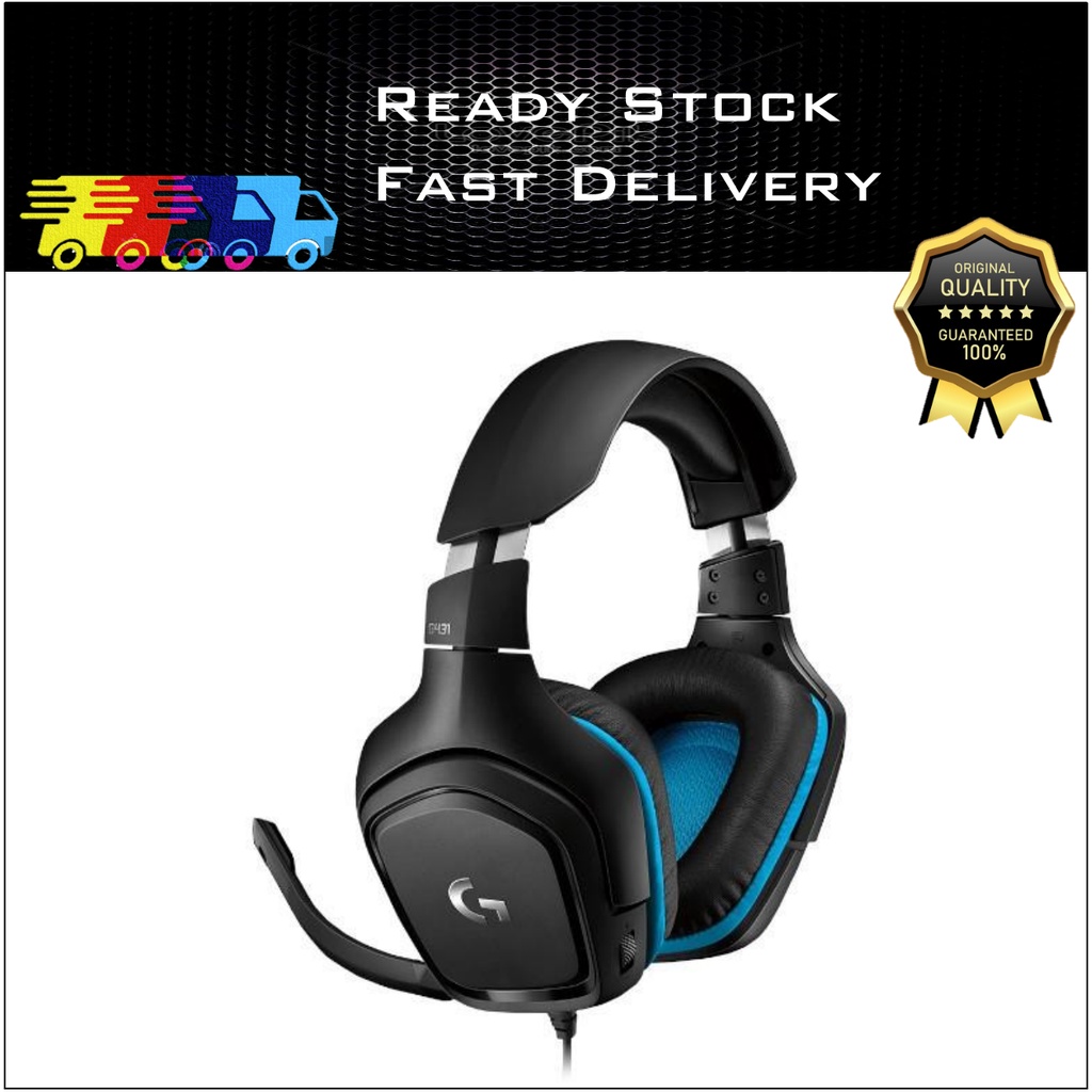 (Ready Stock) Logitech Headset G431 Wired USB/Aux Gaming 7.1 | Shopee Malaysia