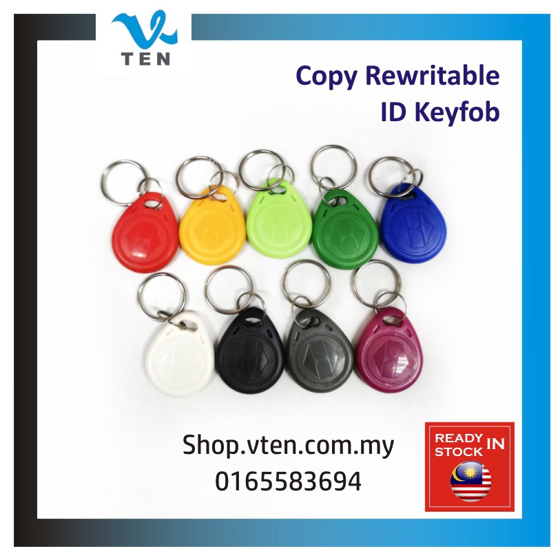 T5577 Digital Door Key RFID 125KHZ Rewritable ID Card & KeyFob COPY ...
