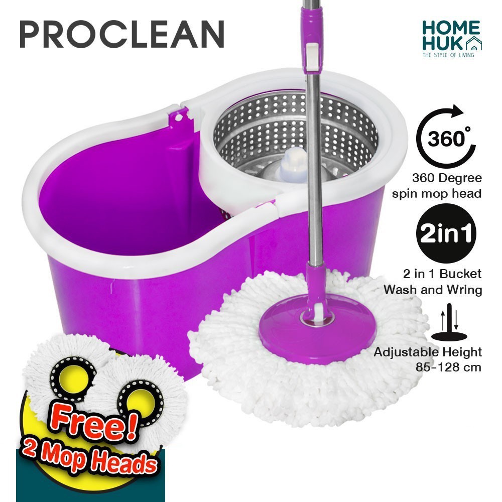 Mop Lantai dan Baldi / ProClean Spin Mop ECO Series Stainless Steel ...