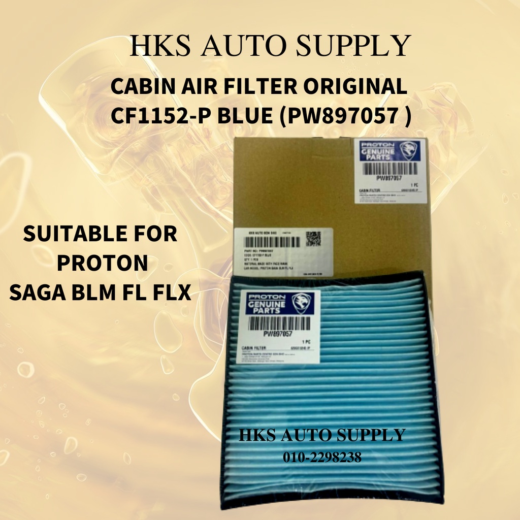 CABIN AIR FILTER ORIGINAL PROTON SAGA BLM FL FLX (PW897057) AIRCOND ...