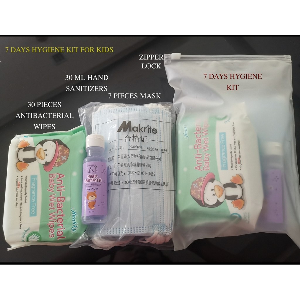 Malaysia Pos Today Ready Stock 7 Days Essential Hygiene Kit For Kid