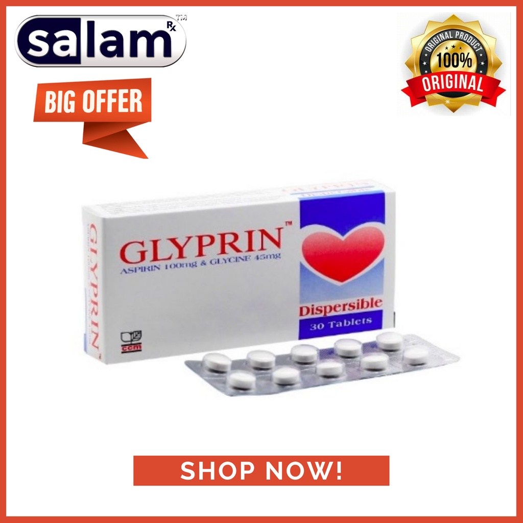 [EXP: 05/2025] GLYPRIN ASPIRIN 100MG GLYCINE 45MG TABLET 30'S | Shopee ...